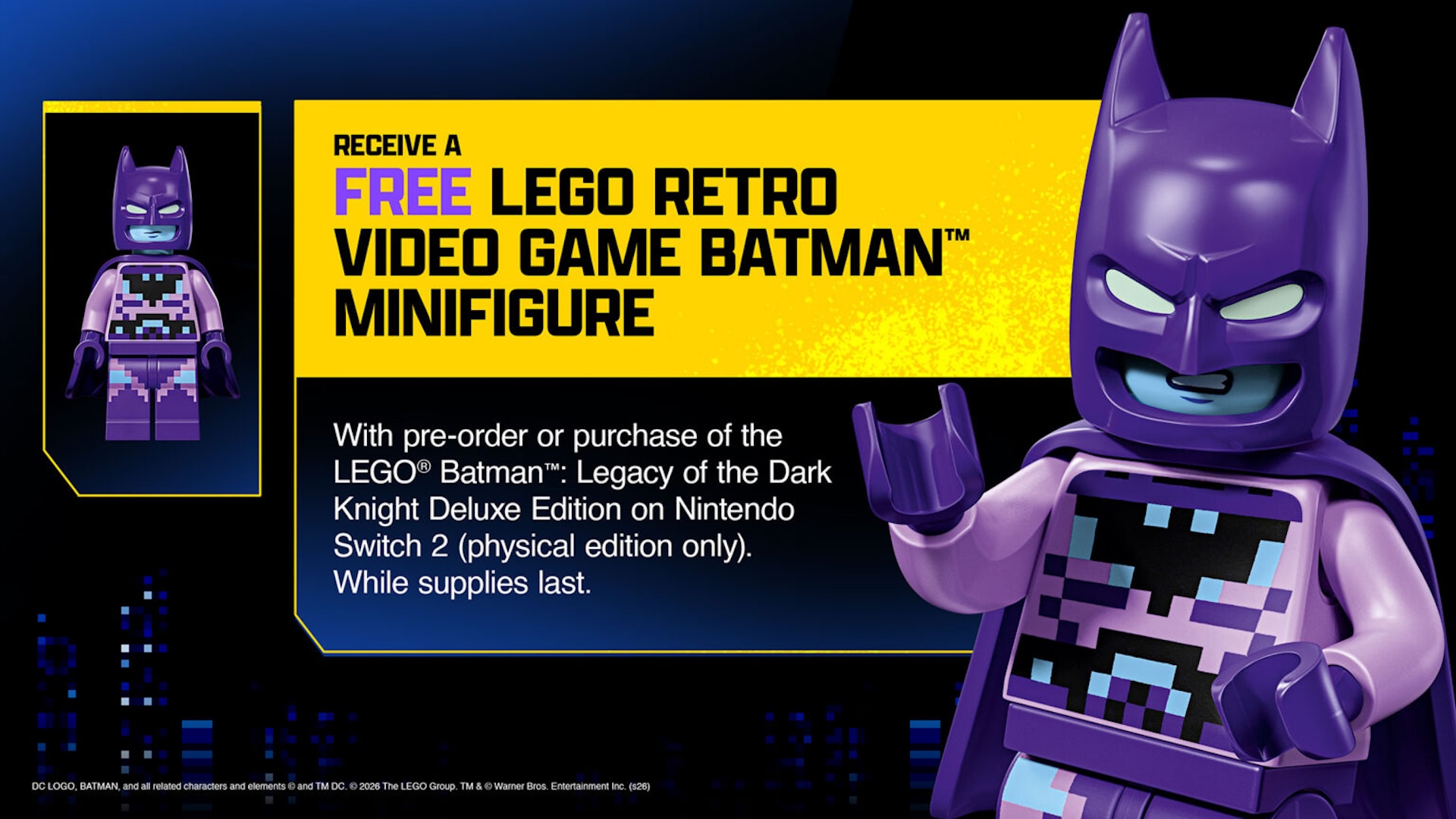 LEGO Batman on Switch 2 gets launch date and minifigure - Brick Fanatics